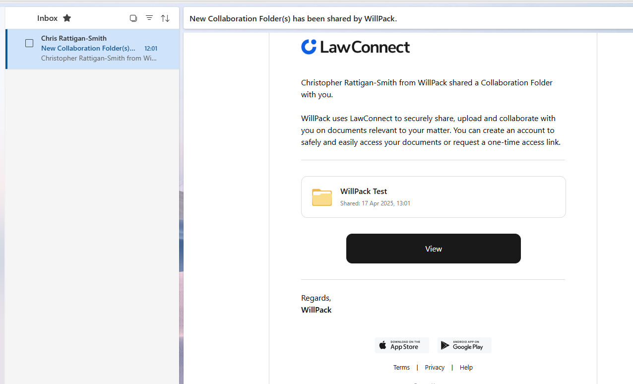 Law Connect - Create an Account — WillPack
